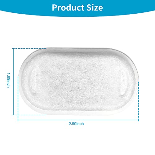 VinDox 16 Pack Replacement Filters for Cat Water Fountain Stainless Steel, 67oz/2L Adjustable Water Flow Pet Water Fountain, Super Quiet Dog Water Dispenser