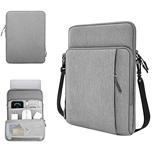 TiMOVO 13.3-14" Laptop Sleeve Case Carrying Bag with Pockets for Surface Pro 9/8/X, MacBook Air 2022-2018, MacBook Pro M2 14" /13" M2/M1 Pro/M1 Max 14.2 2023-2021, Galaxy Tab S9+/S8+ 12.4",Light Gray