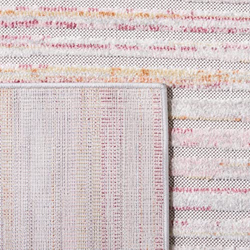 Safavieh Cabana Collection Area Rug - 5'3" x 7'6", Rust & Ivory, Non-Shedding & Easy Care, Indoor/Outdoor & Washable-Ideal for Patio, Backyard, Mudroom (CBN502P)