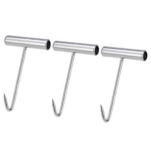 uxcell T-Handle Meat Boning Hook, Galvanized T Hooks for Kitchen Butcher Shop Restaurant 6"(150mm) 3Pcs
