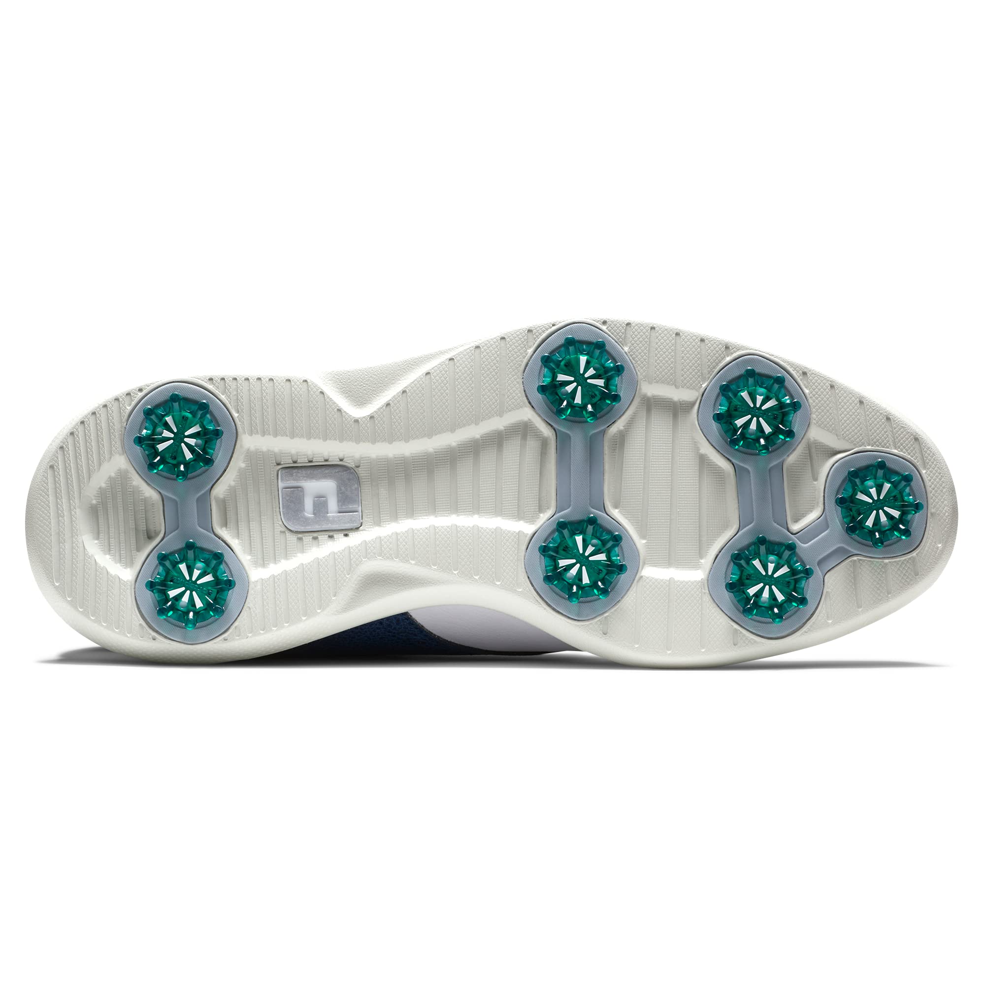 FootJoy Men's Traditions Previous Season Style Golf Shoe, White/Light Navy, 10