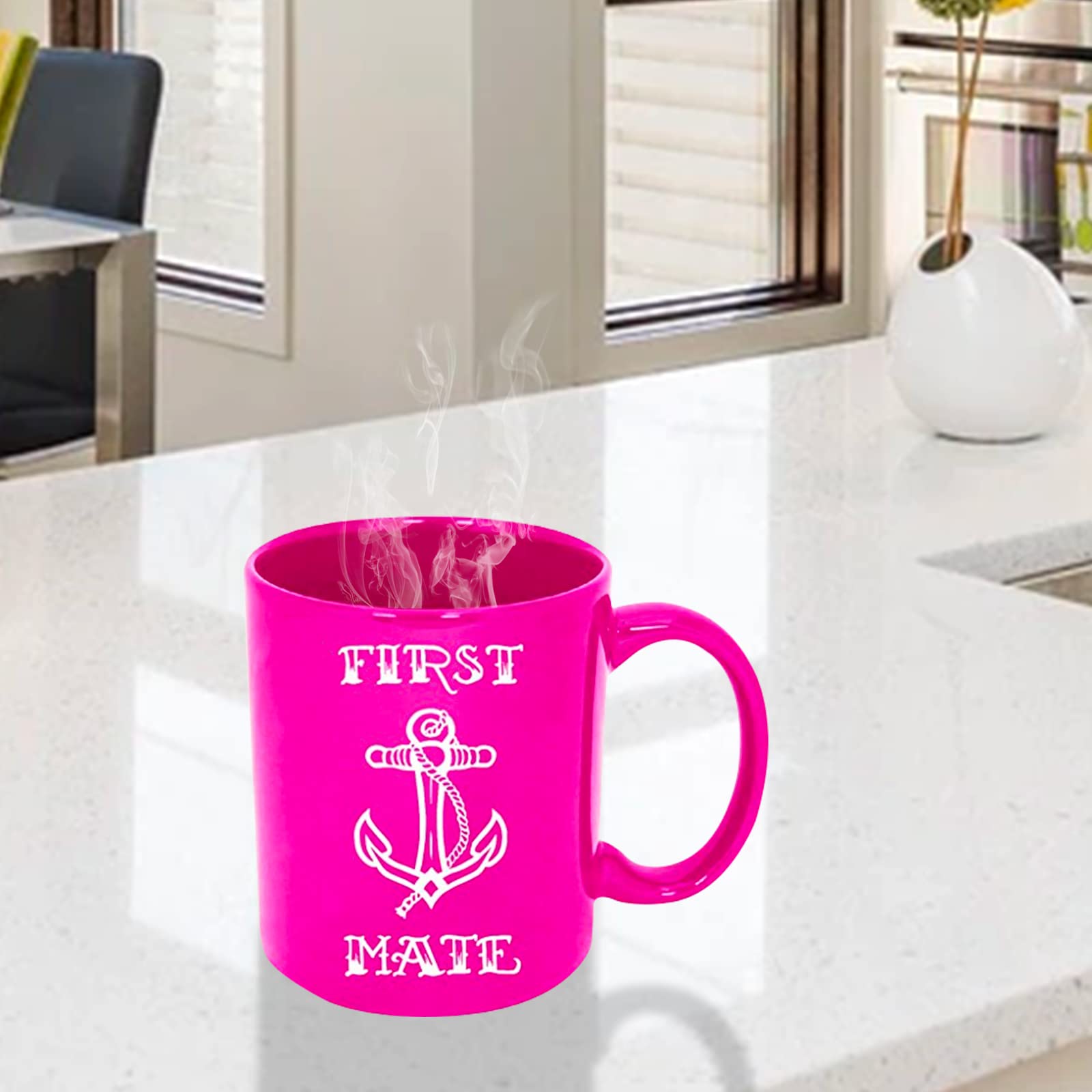 Funny Guy Mugs 1st Mate Ceramic Coffee Mug - 11oz - Ideal Funny Coffee Mug for Women and Men - Hilarious Novelty Coffee Cup with Witty Sayings
