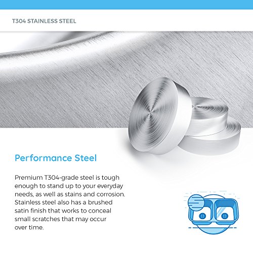 MR Direct 1512-18 Stainless Steel Undermount 15 in. Single Bowl Bar Sink, 18 Gauge
