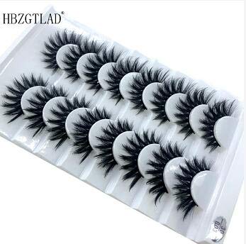 HBZGTLAD new 8 pairs of natural false eyelashes mink lashes long makeup 3d mink eyelashes extend eyelashes lashes mink(B03)