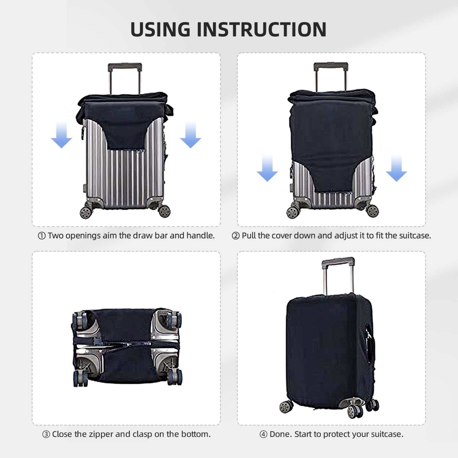 Fsugnioe Rubber Duck Elastic Travel Luggage Cover Travel Suitcase Protective Cover For Trunk Case Apply To 19''-32'' Suitcase Coversmall