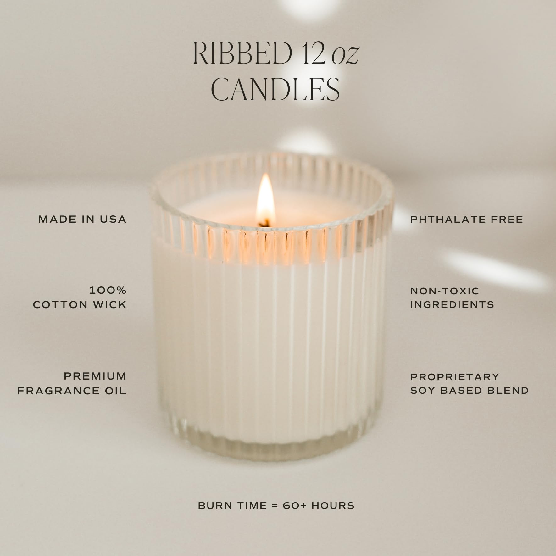 Sweet Water Decor Hello Fall Candle - Candle Fall Scents with Cider, Cinnamon, Cloves and Nutmeg for Home - Fall Soy Candles with 60 Hours Burn Time - 11Oz Clear Fluted Ribbed Jar Soy Fall Candle