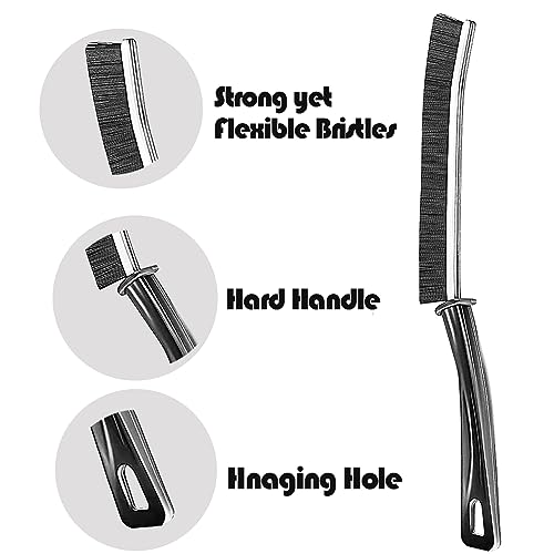 Gap Cleaning Brush Grout Cleaner Brush with Hard Handle Scrub Deep Tile Joints Stiff Angled Bristles for Showers, Bathtubs, Kitchens - Multi-Surface All-Around Household Cleaning Tool (2)