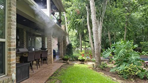 mistcooling Patio Misting System-Patio Misting Kit Assembly - Make Your own Misting System - Easy to Build and Install - 5 Minute Installation (48Ft 12 Nozzles)