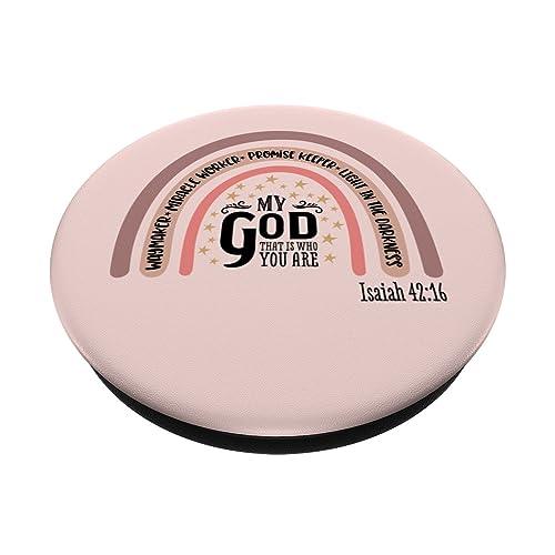 Waymaker Boho Rainbow Motivational Bible Verse Quote PopSockets Standard PopGrip
