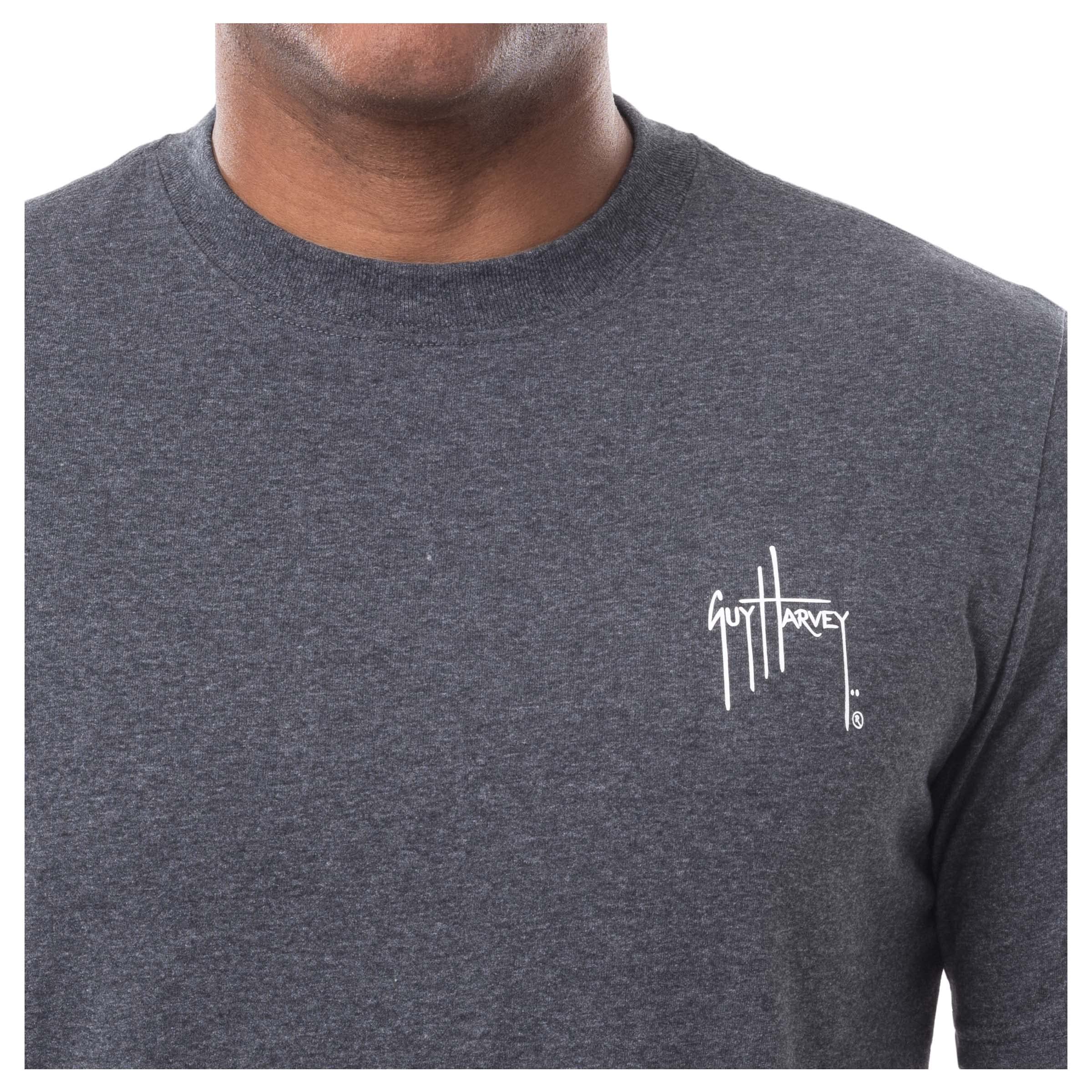 Guy Harvey Men’s Threadcycled Short Sleeve T-Shirt, Sport Grey Heather/American Bills, XXX-Large