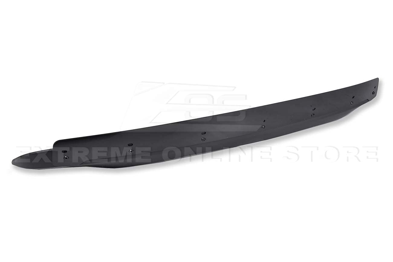 for 2010-2013 Chevrrolet Camaro | EOS ZL1 Style Rear Trunk Lid Wing Spoiler with Aluminum GLOSSY BLACK Center WickerBill Insert (ABS Plastic - Matte Black)