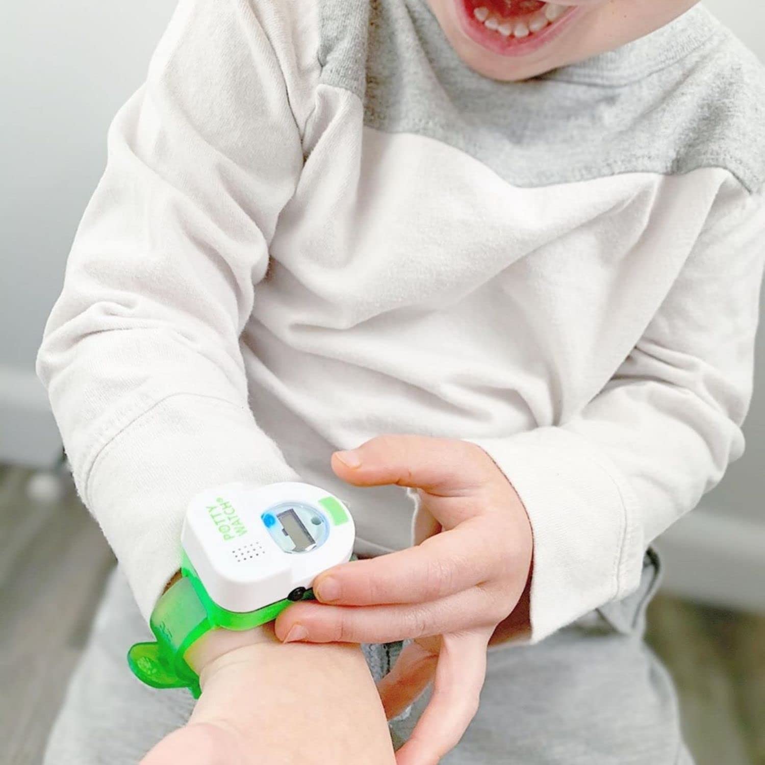 Potty Time: Purple Watch & Sticker Set | Water Resistant, Toilet Training Aid, Warranty Included. (Automatic Timers Plays Music & Flashing Lights for Fun Reminders), Green + Space Sticker Chart Kit