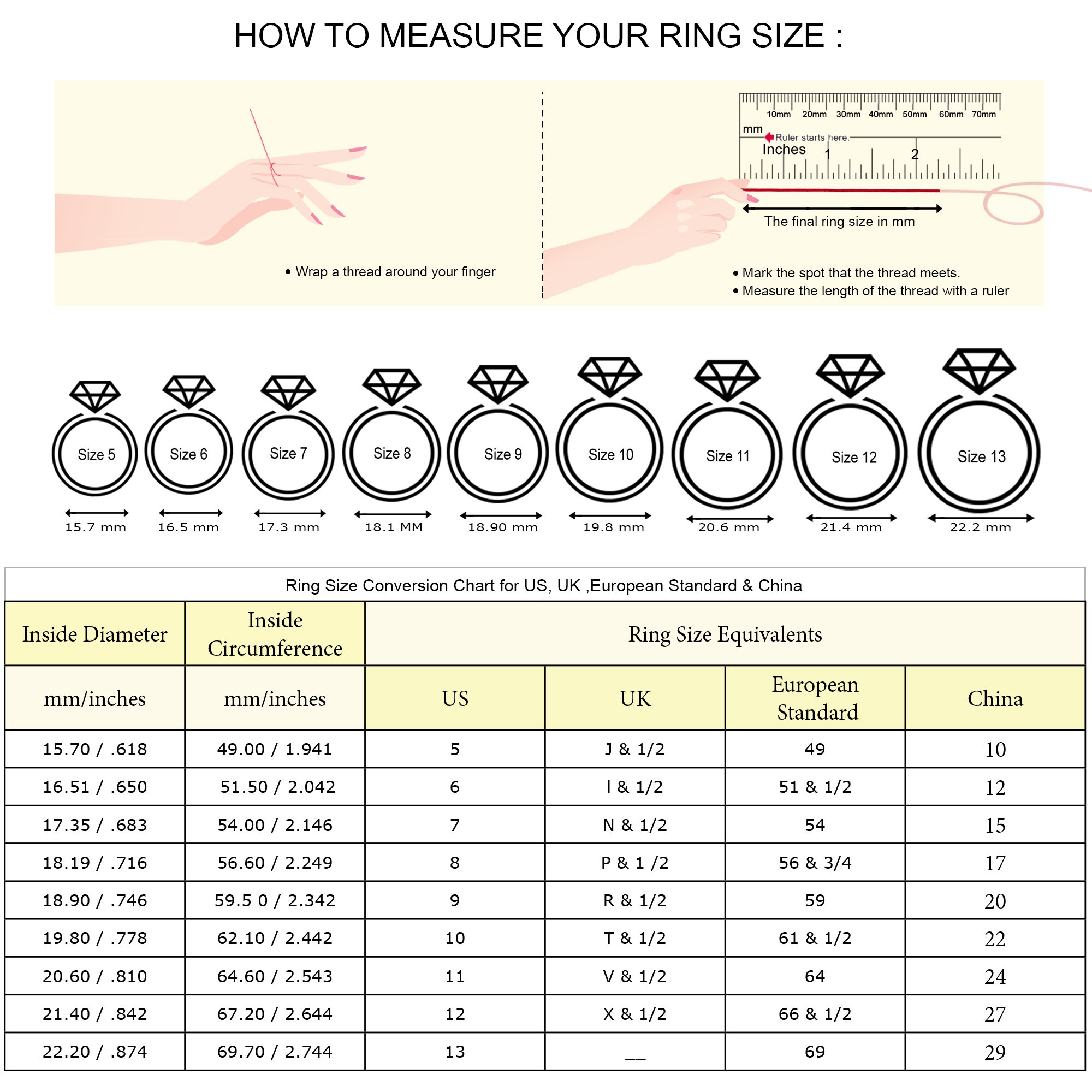 Gem Stone King 0.84 Ct Round Cut White Zirconia CZ Yellow Gold Plated Women Ring (Size 8)