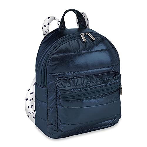 Top Trenz Inc Mini Backpacks or DayBags (Navy Puffer Mini Backpack w/Blue Star)