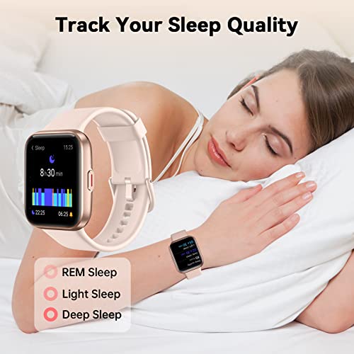 Smart Watch for Women (Answer/Make Call), Fitness Tracker with Heart Rate Blood Oxygen Sleep Monitor, 1.7" Touch Screen Smart Watch for Android iPhone iOS with Alexa Built-in, IP68 Waterproof