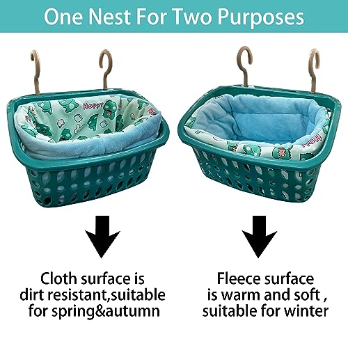 Rat Hammock for Cage Chew Proof,Guinea Pig Cage Accessories,Small Animal Removable Nest with Hanging Hammock Basket Bed Hideout for Ferret, Kitten, Squirrel, Chinchilla