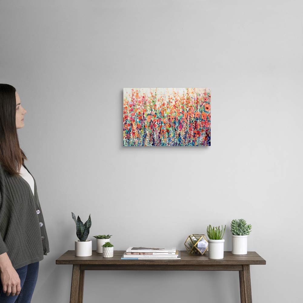 GREATBIGCANVAS Flourish of Spring Canvas Wall Art Print, Floral Home Decor Artwork, 48"x32"x1.5"