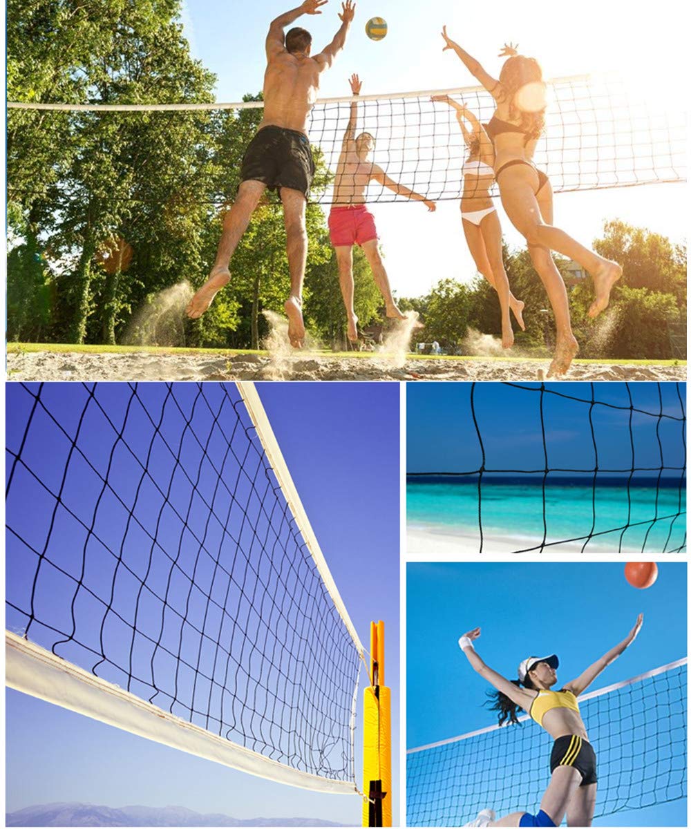 FUTISKY Volleyball Net 32 FT x 3 FT Beach Ball Net Portable Official Standard Size Indoor Outdoor Sports Training Equipment/Without Frame