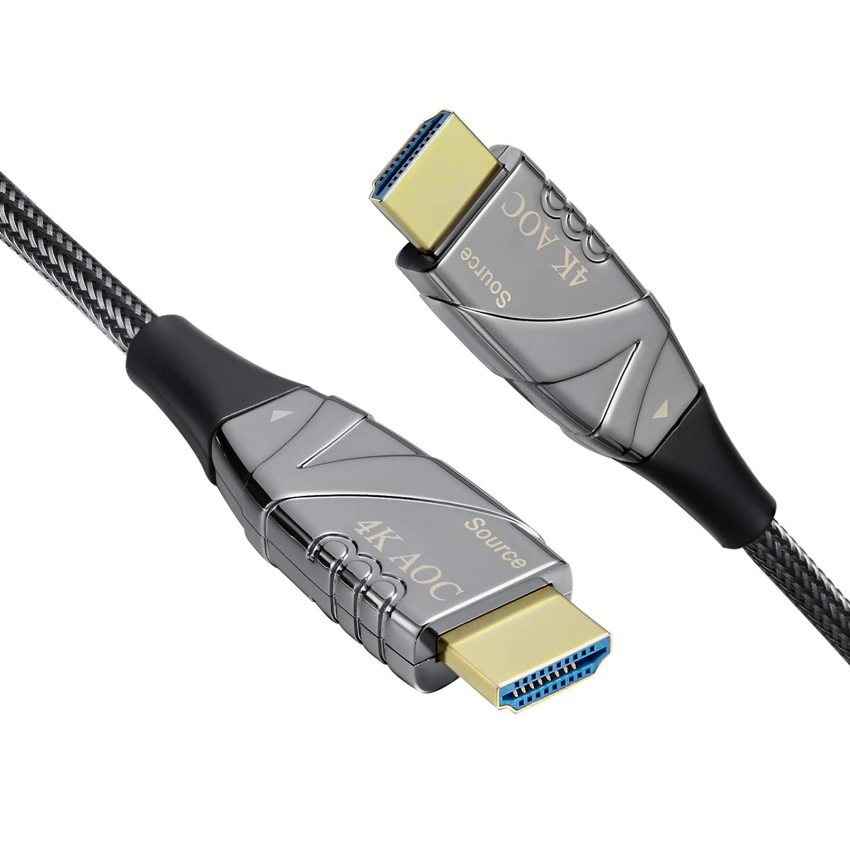 HDMI Fiber Cable Slim,100FT Light Speed HDMI 2.0b Nylon Braided HDR10, ARC, HDCP2.2, 3D, Dolby Vision, 18Gbps Ultra Slim and Flexible HDMI Optical Cable with Optic Technology Fiber Optic HDMI Cable