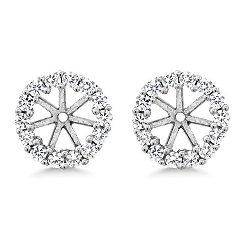 Gem Stone King 925 Sterling Silver Earring Jackets for 5MM Round Studs For Women