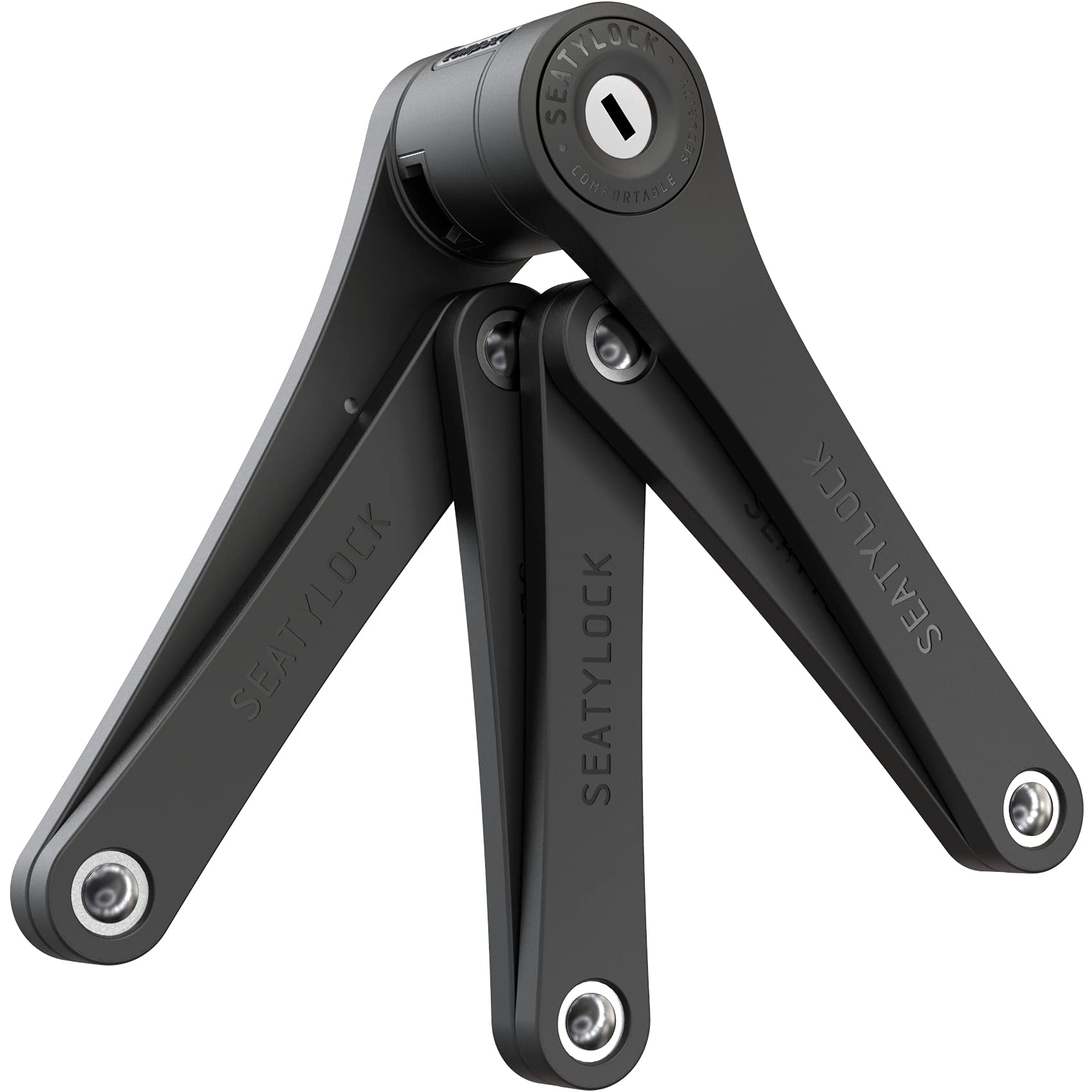 FoldyLock Compact Folding Bike Locks - Set of 2 Matching Bike Locks with 6 Identical Keys - Patented Lightweight Heavy Duty Anti Theft Locks with Carrying Cases for Bicycles and E-Bikes - 85 cm