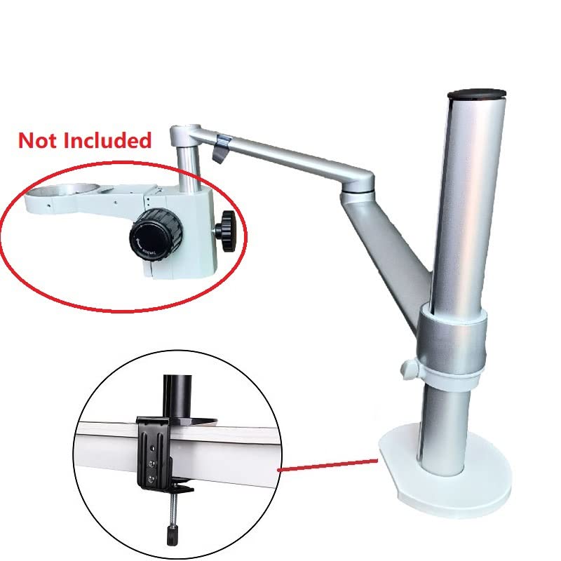 QDLZLG Adjustable Microscope Stand Holder Metal 25MM Pillar Binocular Trinocular Microscopio Bracket Table Clamp Support (Color : E, Size : See Figure)