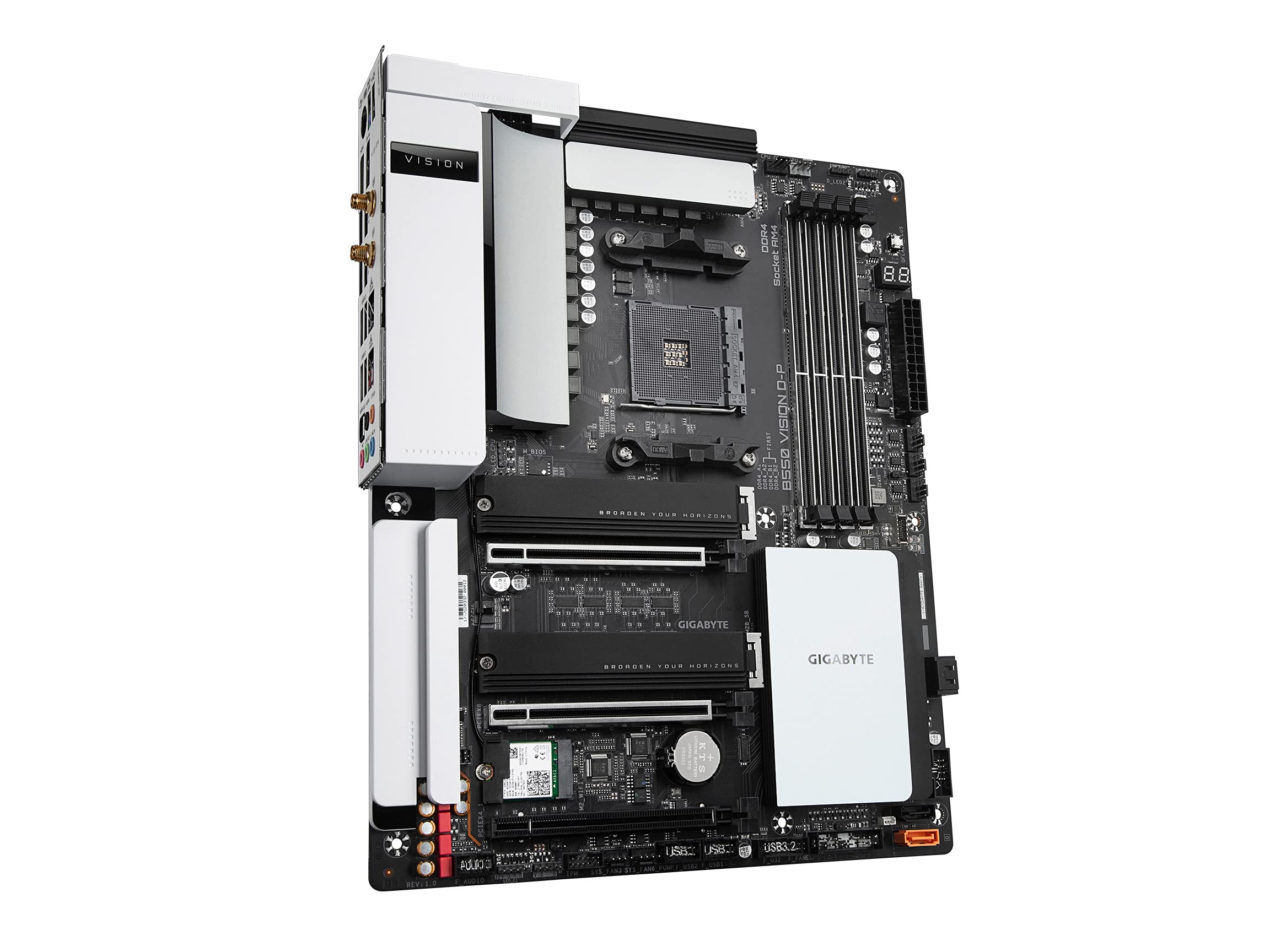 GIGABYTE B550 Vision D-P (AM4/ AMD/ B550/ ATX/Dual M.2/ SATA 6Gb/s/USB 3.2 Type-C/Thunderbolt 3/ WiFi 6/ Dual 2.5GbE LAN/PCIe 4.0/ Motherboard)
