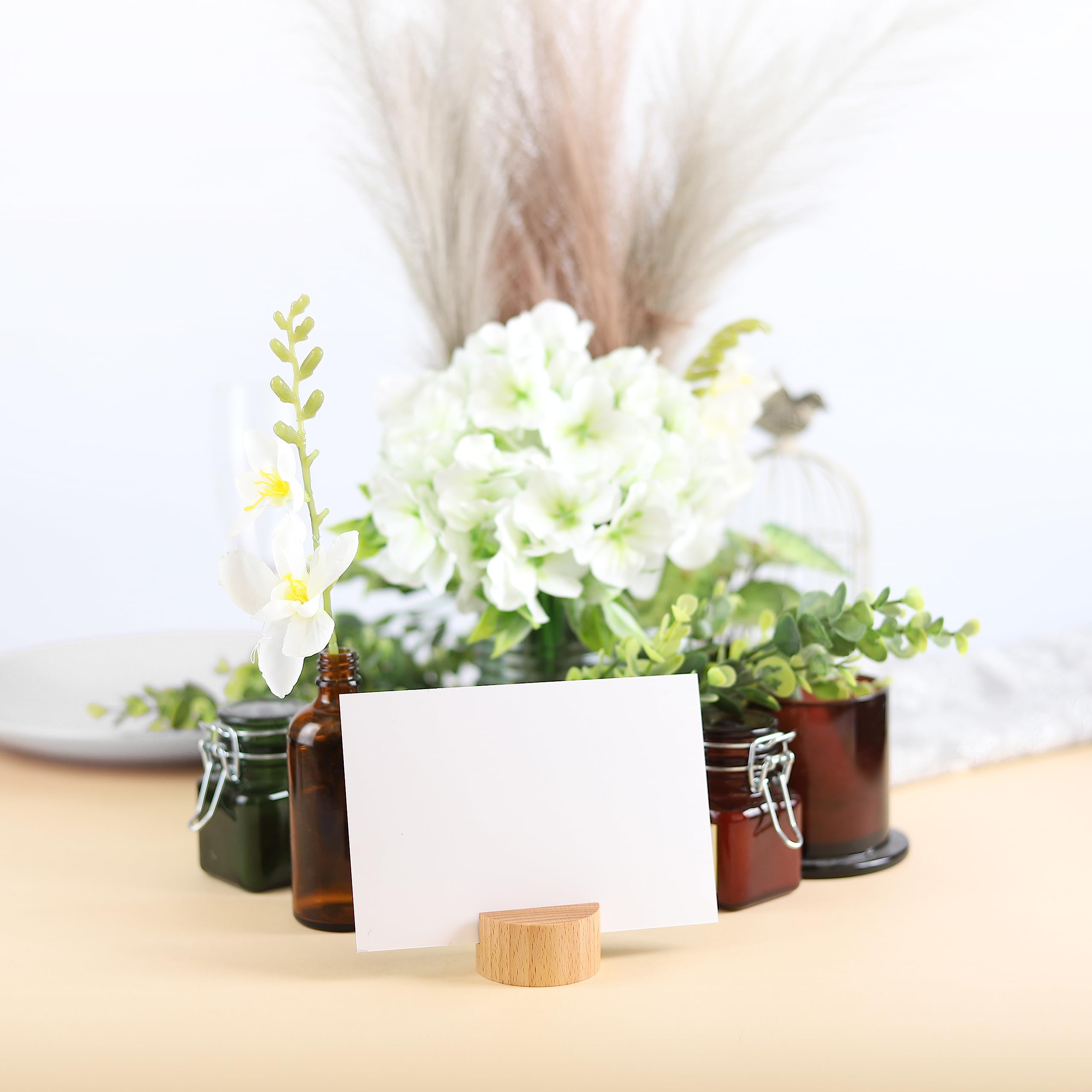 Round Wood Card Holder Set Of 3