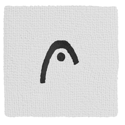 HEAD Sweat Band - Tennis Sweatbands for Women and Men - 2.5 Inch Sweat Absorption Wrist Bands, White