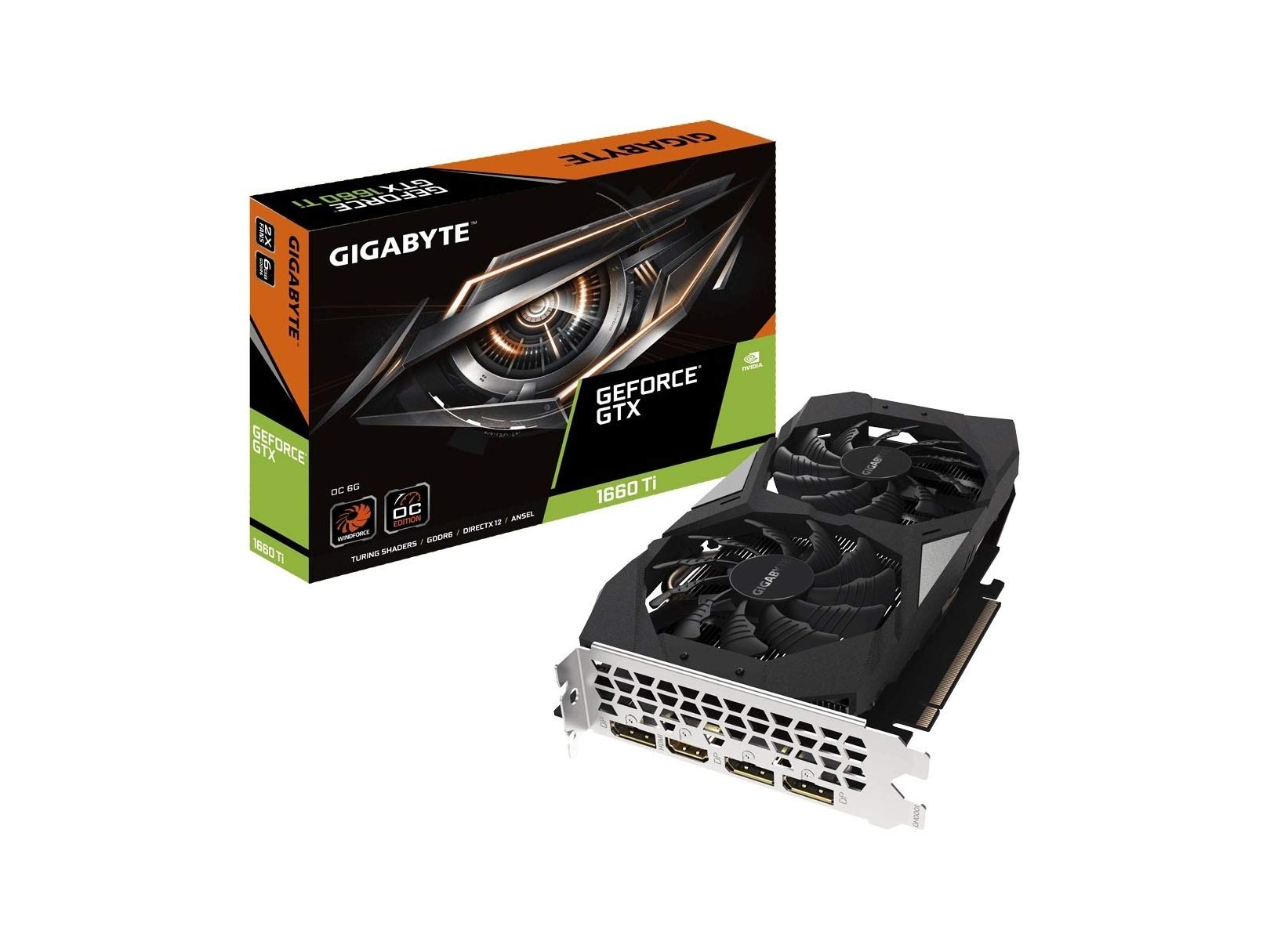 Gigabyte Gv-N1660OC-6GD GeForce GTX 1660 OC 6G Graphics Card, 2X Windforce Fans, 6GB 192-Bit GDDR5, Video Card