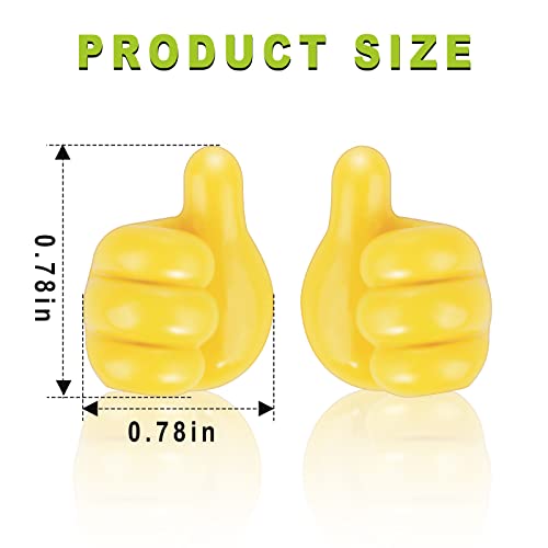 Smarthome 10pcs Silicone Wall Thumb Hooks, Self Adhesive Thumb Hook Cord Cable Holder, Creative Thumb Wall Key Toothbrush Earphone Hooks, Cable Clip Cord Holder (10)