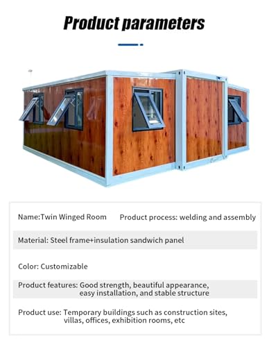 Prefabricated Modular Foldable Living Room House Folding Container Home Portable Container Home for Home, Office, or Workshop