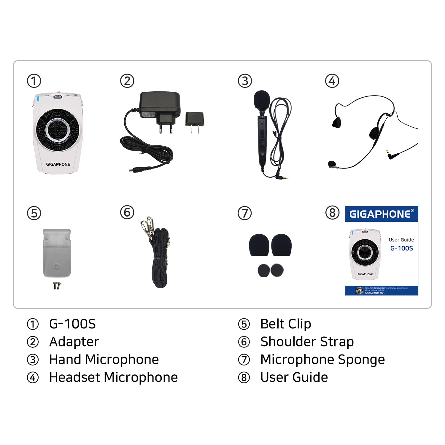 gigaphone G100S 30W Portable Voice Amplifier with Microphones