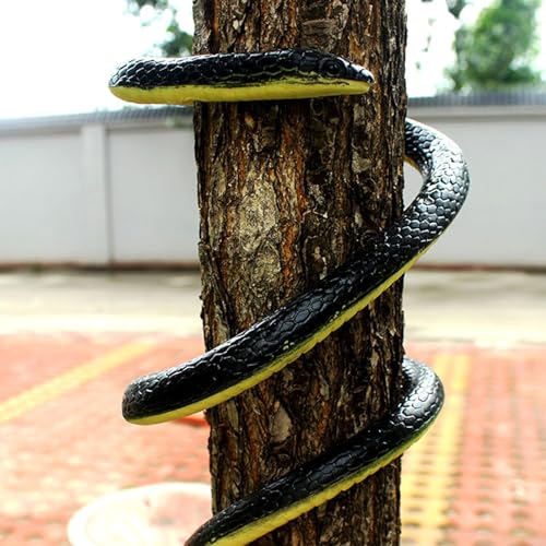 GYORI Realistic Fake Snake Toy with Vivid Scales for Pranks and Entertainment - 1.28m Length