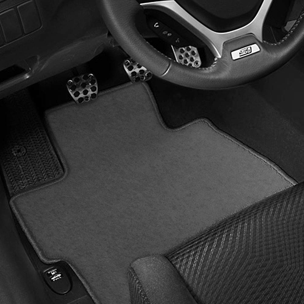 Floor Mats Compatible with 2006-2011 Honda Civic, Gray/Grey Nylon Carpet Front & Rear 3PC Full Set, by IKON MOTORSPORTS, 2007 2008 2009 2010