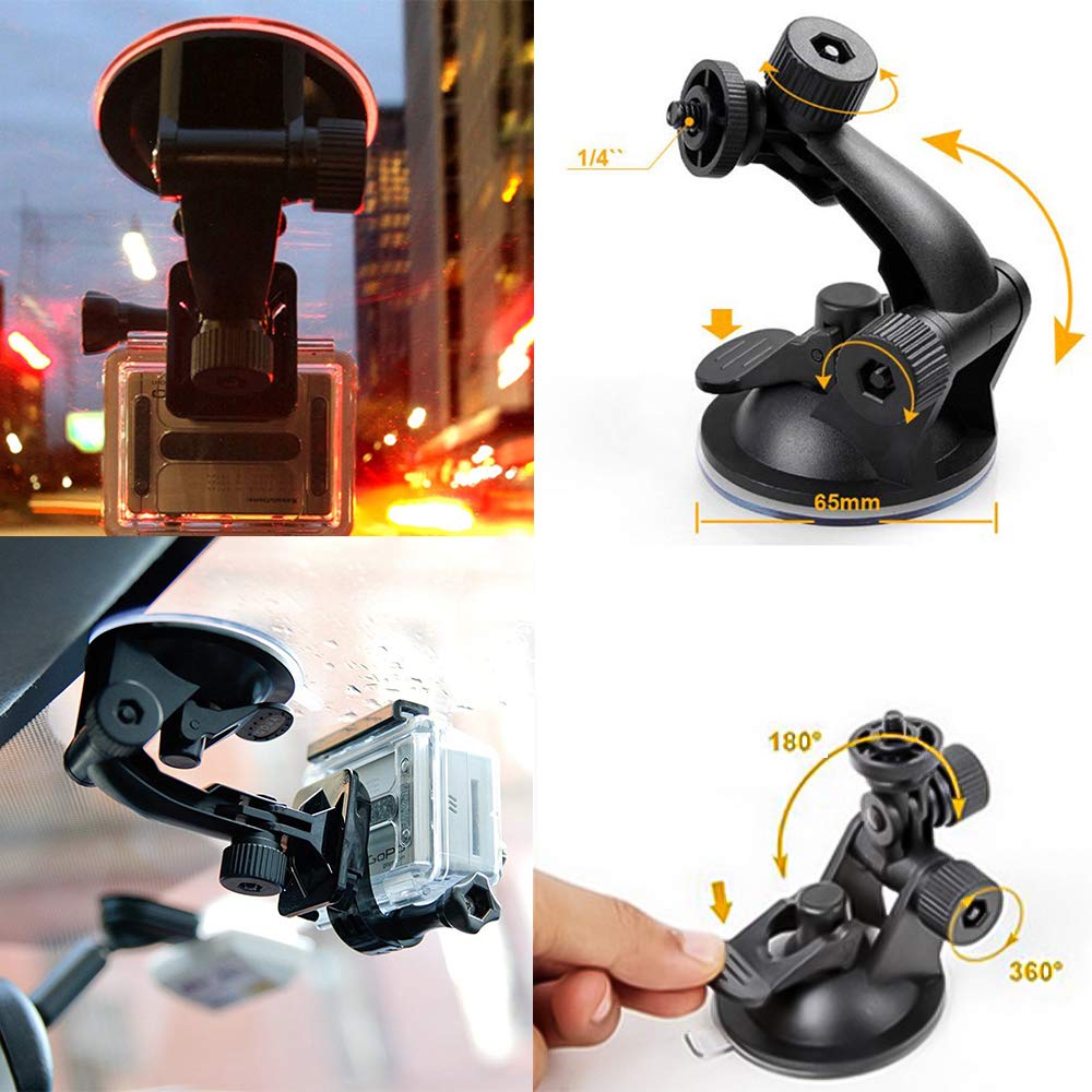 Insta360 ONE RS Twin Edition + SanDisk 128GB Ultra MicroSDXC, Suction Cup Mount, Action Cam Harness Black IN360ONERSTEDB3 Insta360 ONE RS Twin Edition with Deluxe Accessory Bundle