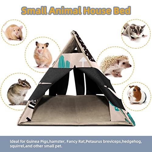 Y-DSIWX Guinea Pig House Bed, Rabbit Large Hideout, Small Animals Nest Hamster Cage Habitats Cute Cactus Planet