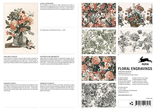 Floral Engravings: Paper Placemat Pad (Multilingual Edition) (English, Spanish and French Edition)