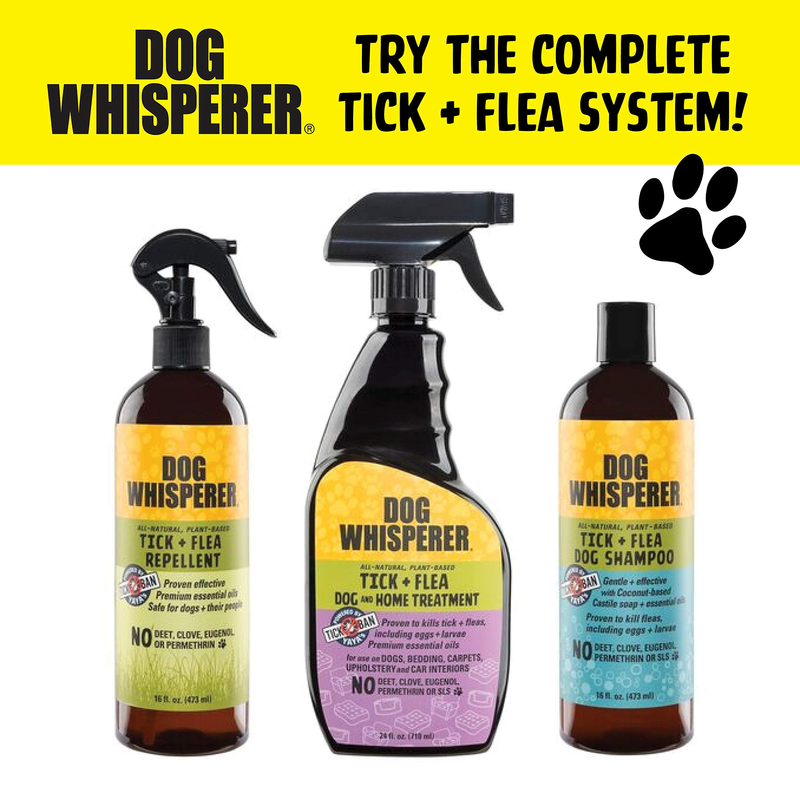 Yaya Organics Dog Whisperer Tick + Flea Home Treatment Spray, Proven Effective, Plant-Based (24 Ounces)