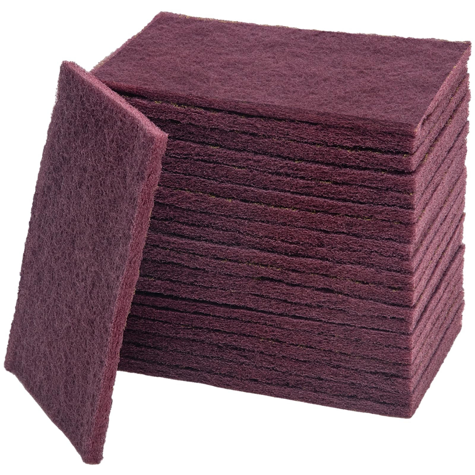 Scuff Pad, Maroon Scrub Pad 6" X 9", 7447 General Purpose Hand Pad, Scuff Pads for Paint Prep, Scuffing, Scouring, Sanding, Adhesion Scratch - Abrasive Finishing Pad (20PCS)