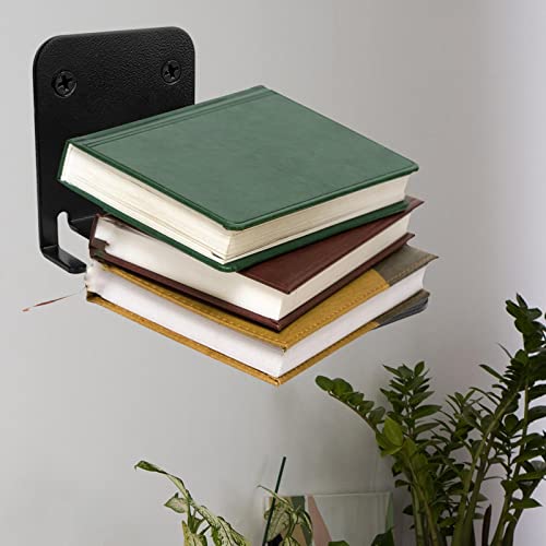 Milageto Heavy Duty Invisible Floating Bookshelf Multipurpose Bookcase Storage Magazine Book Organizer Wall Mounted for Living Room Office Home