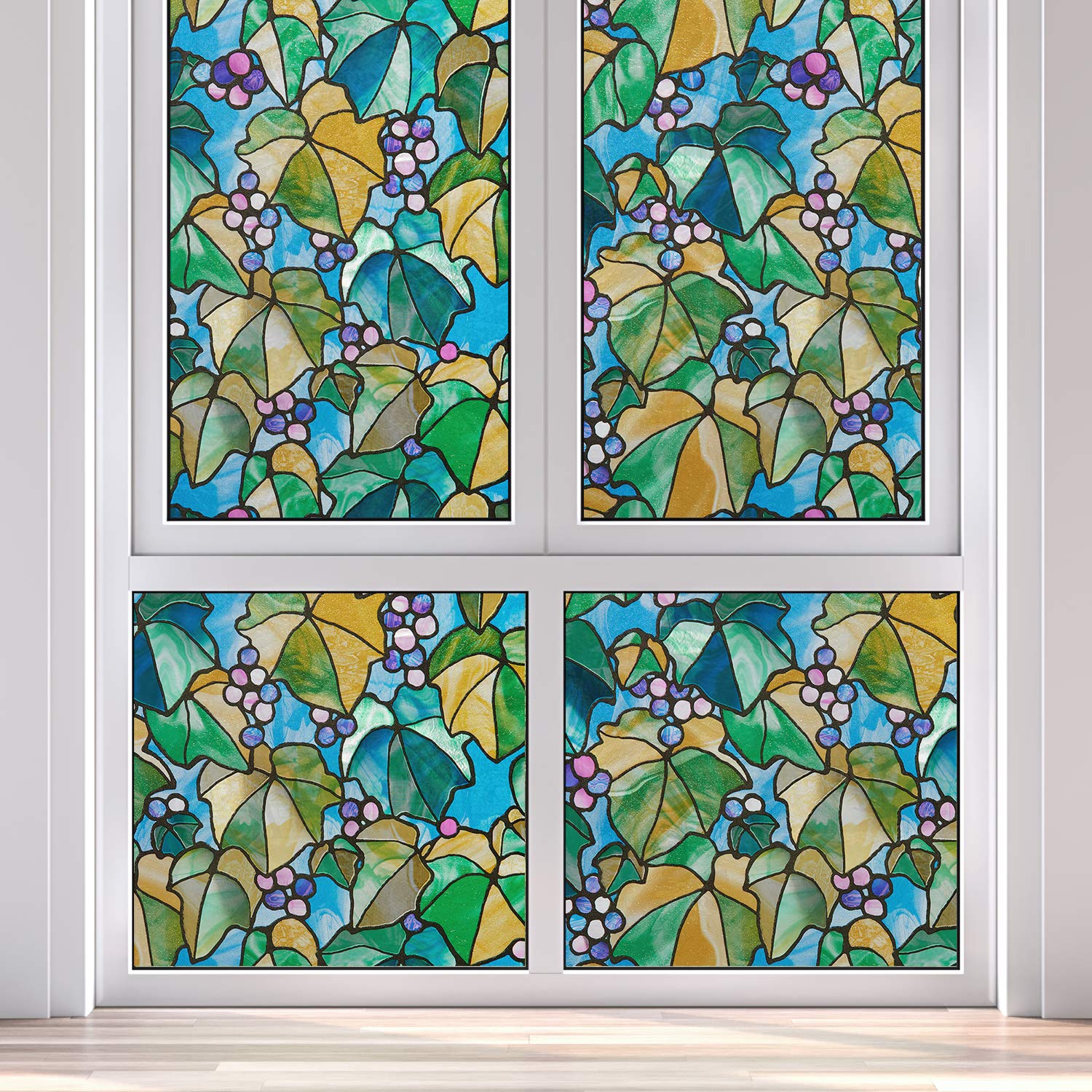 Gila Privacy Control Multicolored Vineyard Indoor Window Film 36 in. W x 78 in. L