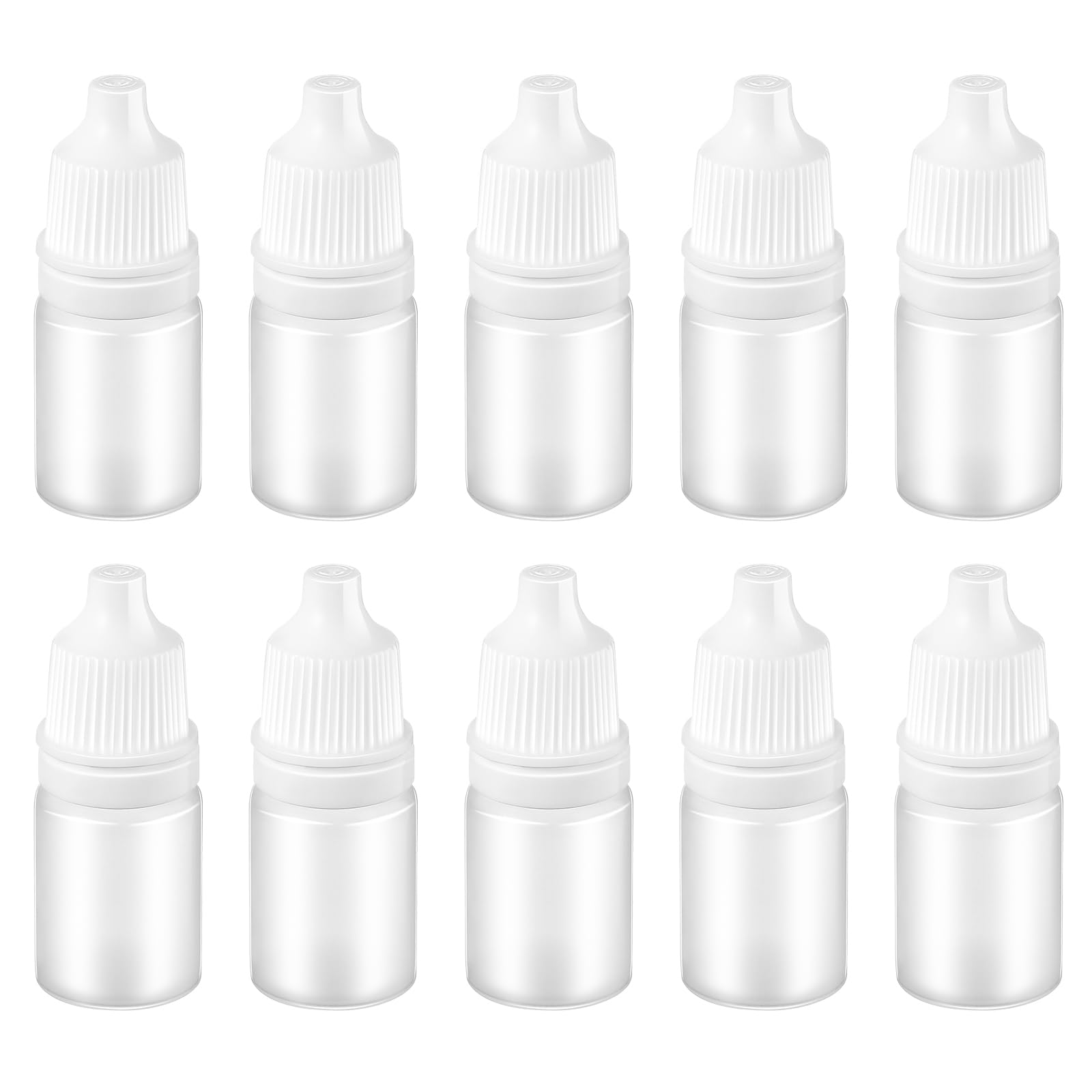 SUPVOX 10PCS Plastic Squeezable Dropper Bottles Empty Drop Bottles Essential Oil Squeeze Bottle Refillable Containers with Caps 5ml
