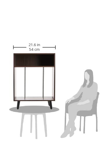 Victrola Vinyl,Metal Entertainment Stand with Record Holder, Espresso (VTA-270S-ESP)