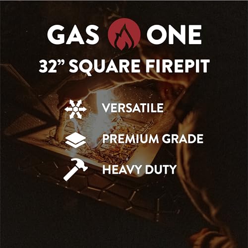 GasOne Fire Pit β 32-inch Outdoor Fire Pits β Metal Firepits for Outside Patio with Fireplace Screen β Elegant and Modern Fire Pit Table for Camping, Heating, Bonfire, Picnics - Outdoor Fire Pit