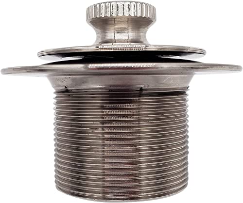 Westbrass D941K-07 1-3/8" Fine Thread Twist & Close Bathtub Drain Trim with One-Hole Overlfow Faceplate, Satin Nickel