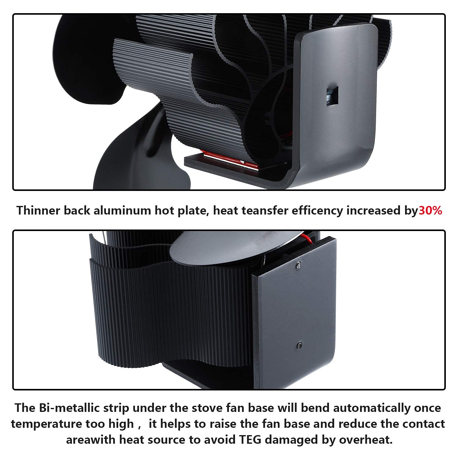 Heater Powered Stove Fan ,Flue Pipe Hanging Fireplace Fan of Wood/Log Burner/Fireplace ,Silent And Eco Friendly