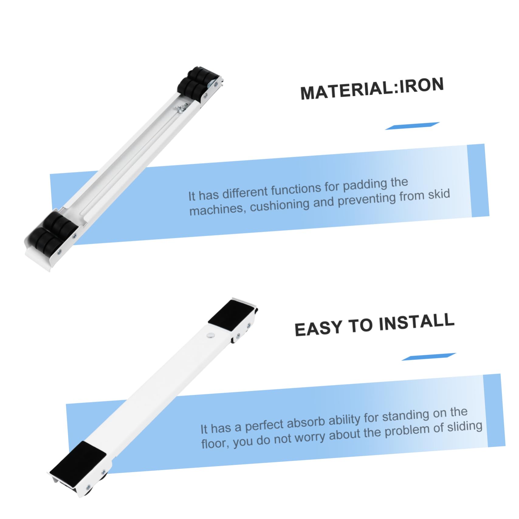 GATHINESS Iron machine bracket washer and dryer pedestals minifridge Machine Rolling Base refrigerator base adjustable fridge stand pulley white iron electrical Refrigerator