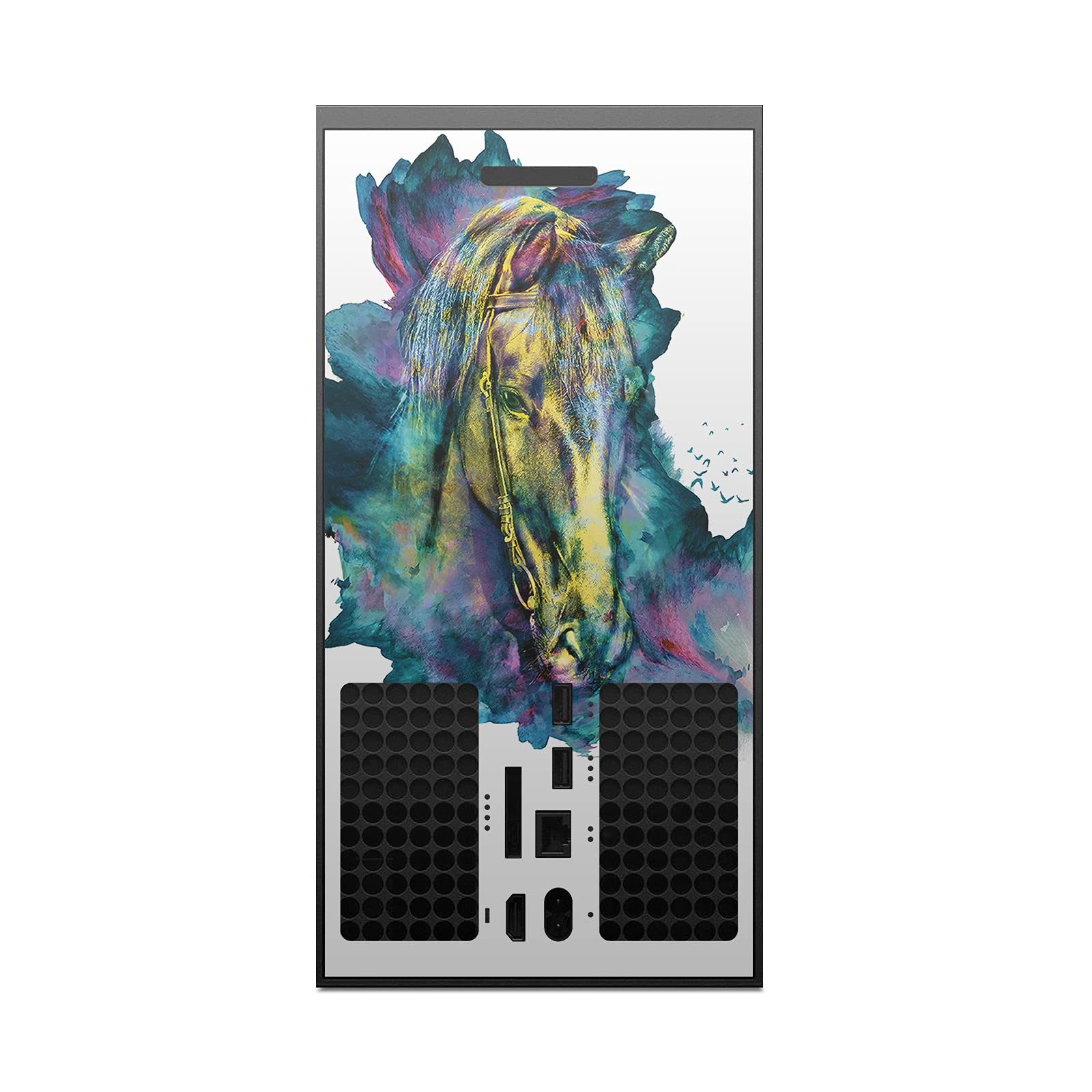 Head Case Designs Officially Licensed Riza Peker Horse Art Mix Vinyl Sticker Gaming Skin Case Cover Compatible with Xbox Series X Console and Controller Bundle