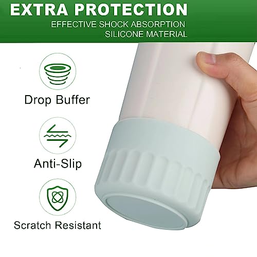 Yaruing 2Pcs Silicone Boot for Stanley Tumbler 40oz 30oz Cup Accessories,Protective Silicone Bumper Boot Sleeve,Anti-Slip Bottom Sleeve Cover for All Water Bottles Bottom Width of 2.83&3in,Khaki